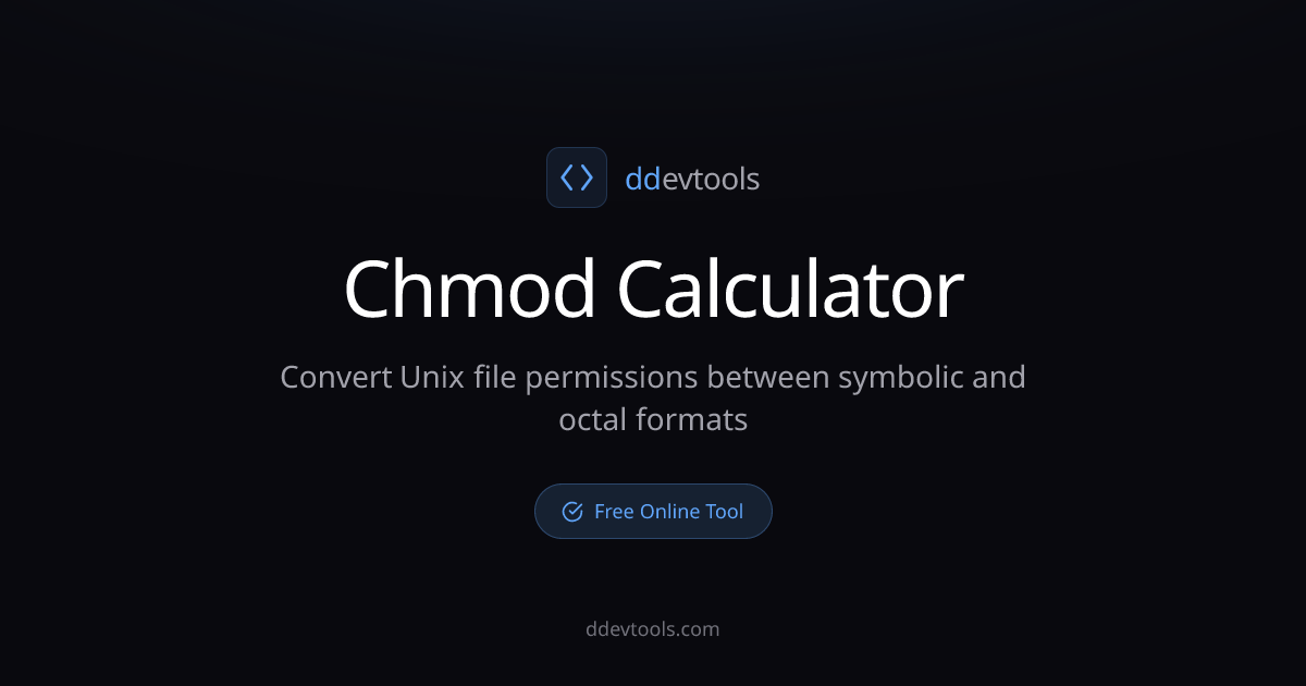 Chmod Calculator - Unix Permission Converter | DevTools | ddevtools